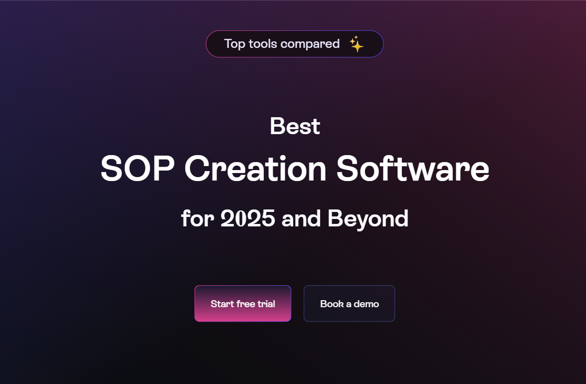 Best SOP Creation Software for 2025: Complete Comparison Guide